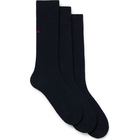 Hugo Boss Ανδρικές Κάλτσες Ψηλές Navy Μπλε 3Pack 50493253-401 ...