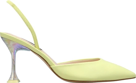 Nine West HAPPY LE Γόβες Slingback Δερμάτινες με Λεπτό Χαμηλό Τακούνι ...
