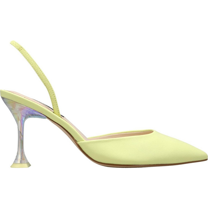 Nine West HAPPY LE Γόβες Slingback Δερμάτινες με Λεπτό Χαμηλό Τακούνι ...