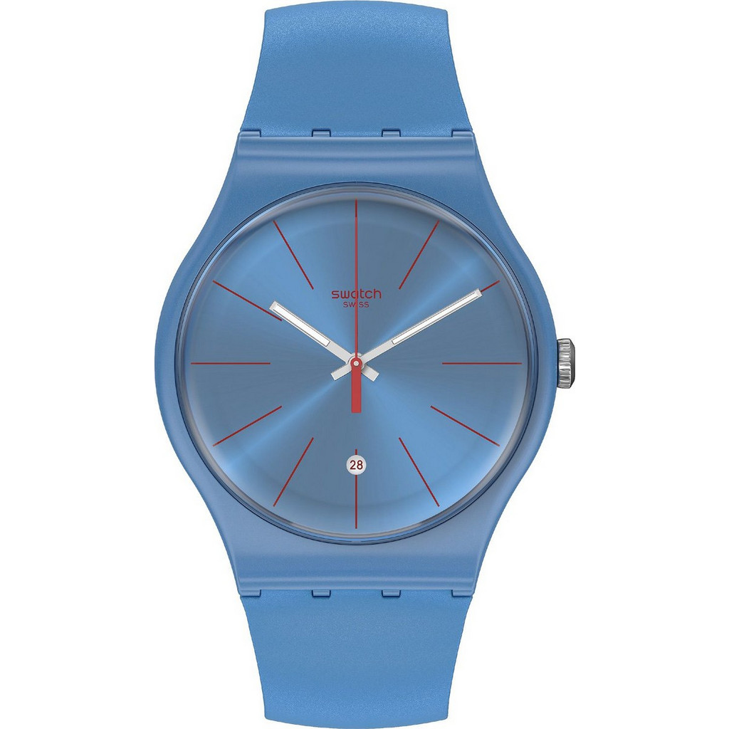 Swatch Lagoonazing Ανδρικό Ρολόι με Γαλάζιο Καουτσούκ Λουράκι SUOS401 ...