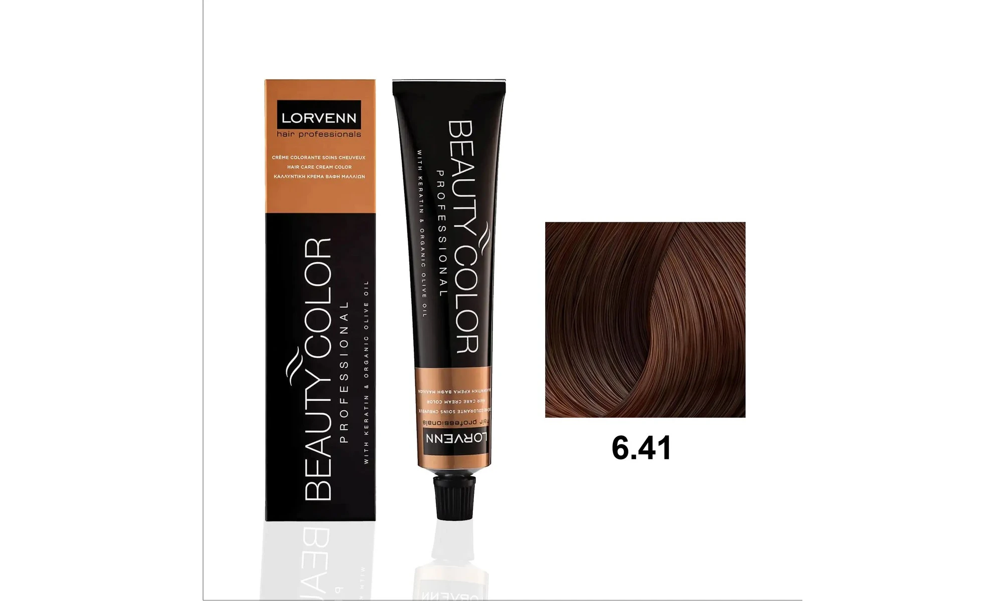 Lorvenn Beauty Color 6.41 Ξανθό Σκούρο Χάκινο Σαντρέ Μόνιμη Βαφή ...