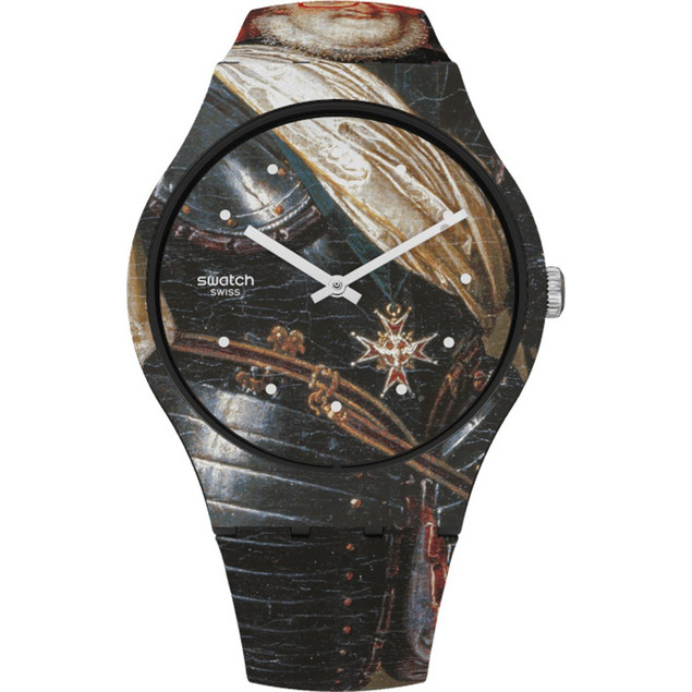 Swatch Henrytheforce Γυναικείο Ρολόι με Πολύχρωμο Καουτσούκ Λουράκι ...