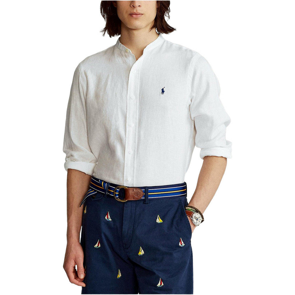 Polo Ralph Lauren Ανδρικό Πουκάμισο Λινό Μακρυμάνικο Κανονική Γραμμή με ...