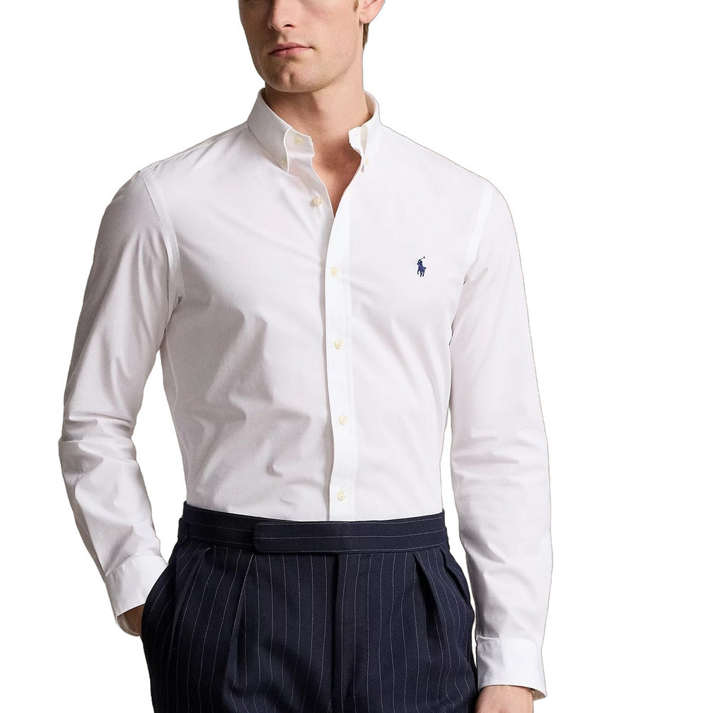 Polo Ralph Lauren Ανδρικό Πουκάμισο Βαμβακερό Μακρυμάνικο Slim Fit ...