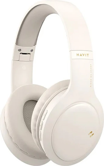 Havit H633BT Ασύρματα Bluetooth Ακουστικά Over Ear με Noise Canceling Μπεζ | BestPrice.gr