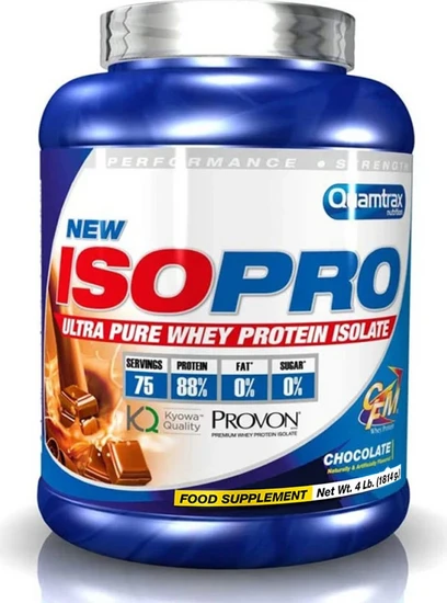 Quamtrax ISO Pro CFM Chocolate Πρωτεΐνη Ορού Γάλακτος Γράμμωσης Χωρίς ...