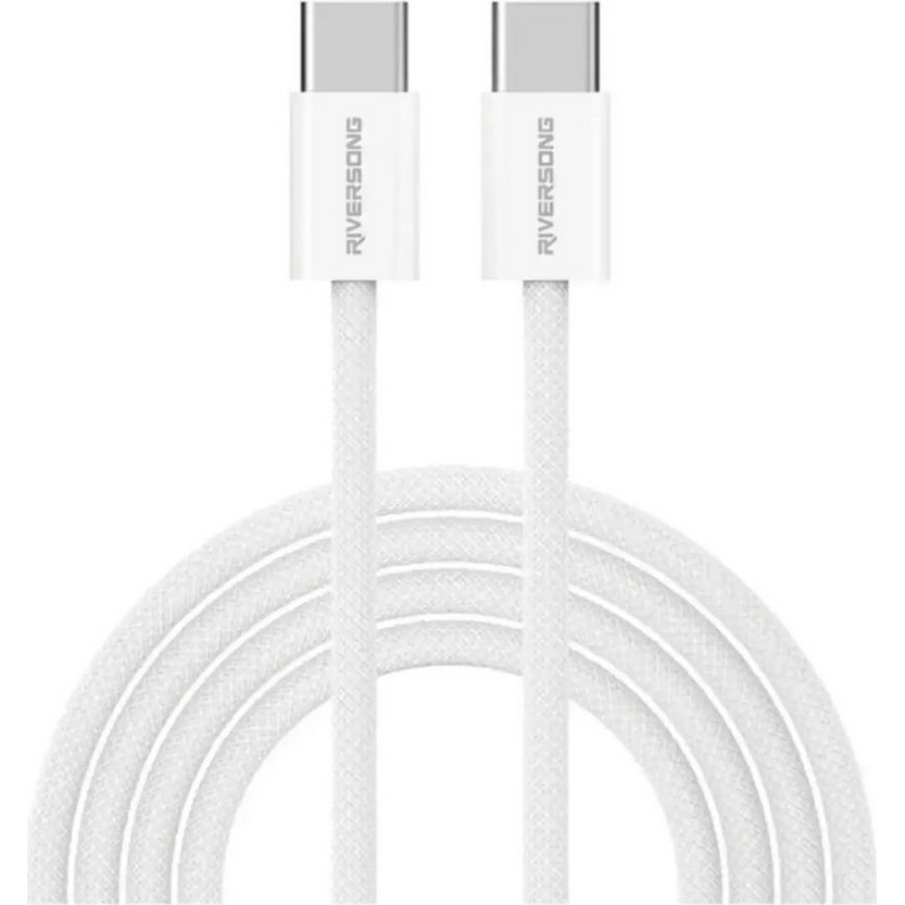 Riversong Lotus 10 Braided USB-C to USB-C 60W 1m Grey CT53 | BestPrice.gr
