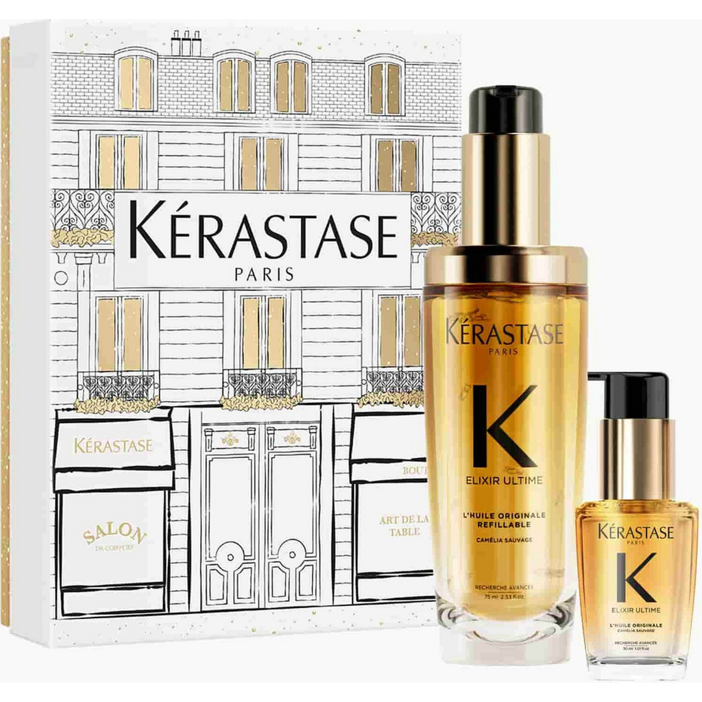Kerastase Elixir Ultime Ξηρό Λάδι Μαλλιών για Επανόρθωση Set 75ml ...