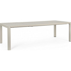 Kare Design Kiplin Ορθογώνιο Τραπέζι Κήπου Αλουμινίου Μπεζ 180x100x78cm ...