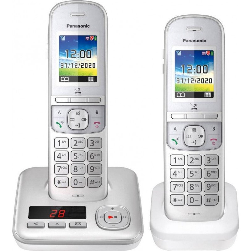 Panasonic KΧ-TGH722GG Ασύρματο Τηλέφωνο Σετ Duo με Ανοιχτή Ακρόαση ...
