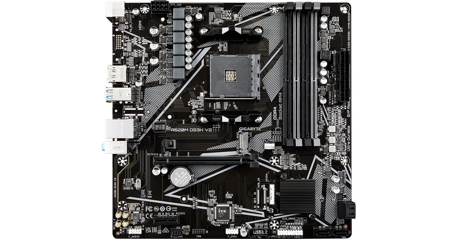 Gigabyte A520M DS3H V2 Motherboard Micro ATX με AMD AM4 Socket ...
