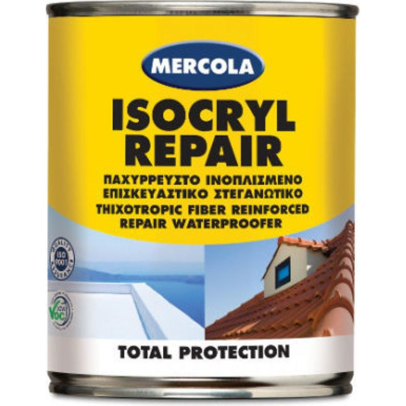 Mercola Isocryl Repair Ελαστομερές Επαλειφόμενο Ακρυλικό Στεγανωτικό ...