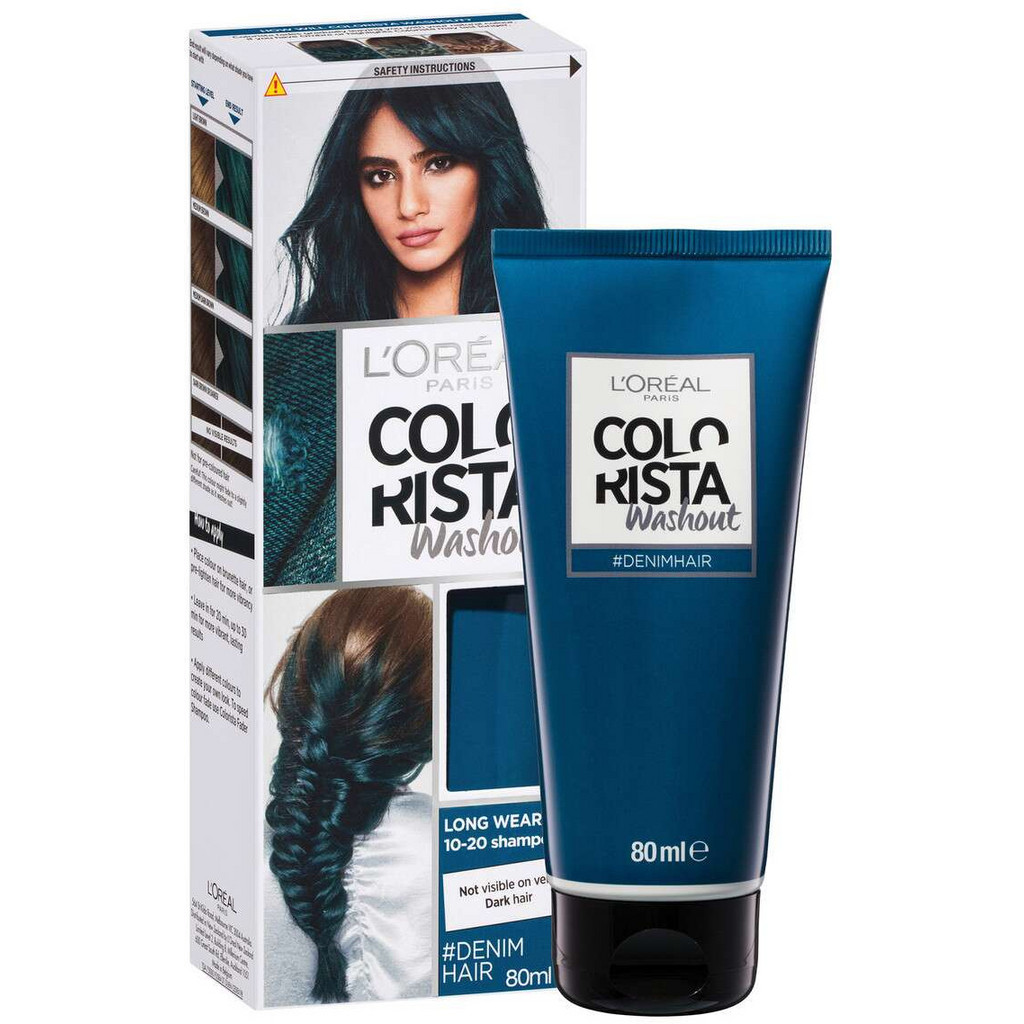 L'Oreal Paris Colorista Washout Denim Blue Ημιμόνιμη Βαφή Μαλλιών Χωρίς ...