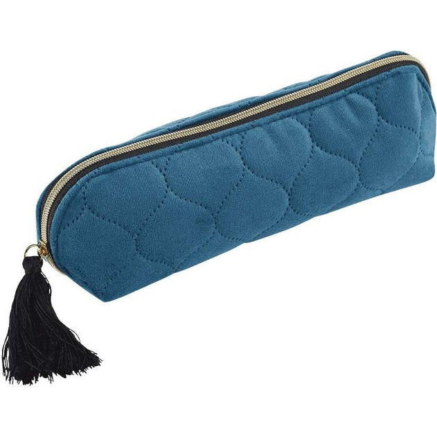 Miquelrius Velvet Blue British Bloom Κασετίνα Βαρελάκι Navy Μπλε ...