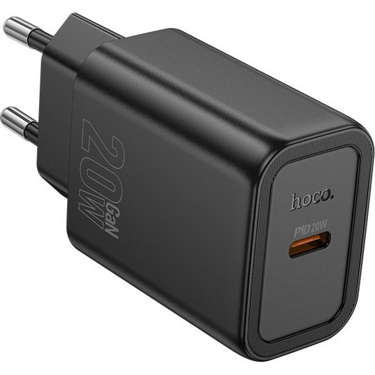 Hoco N60 Φορτιστής χωρίς Καλώδιο με Θύρα USB-C 20W Power Delivery Black ...
