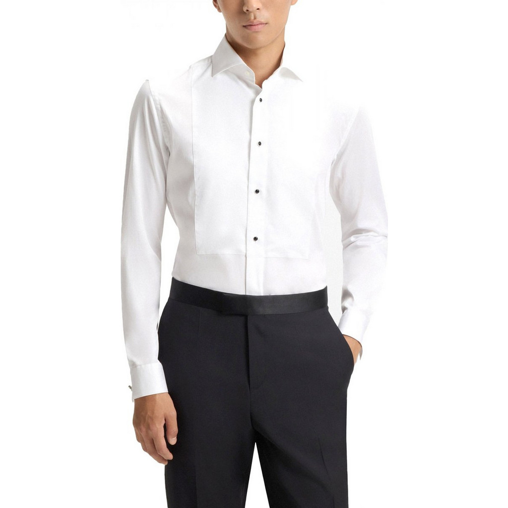 Hugo Boss Ανδρικό Πουκάμισο Βαμβακερό Μακρυμάνικο Κανονική Γραμμή Λευκό ...