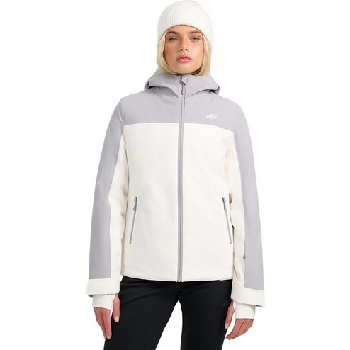 4F Γυναικείο Μπουφάν Χειμωνιάτικο Softshell Μακρύ Αντιανεμικό Λευκό ...