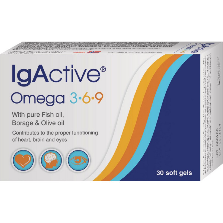 IgActive Omega 3-6-9 Ιχθυέλαιο 30 Μαλακές Κάψουλες | BestPrice.gr