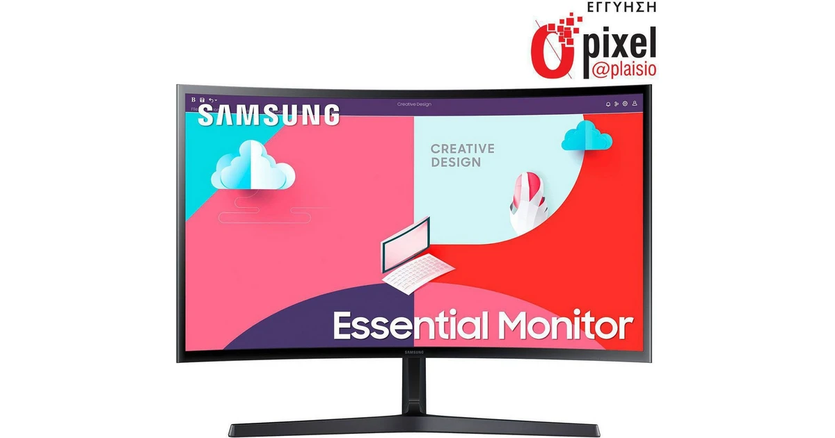Samsung LS24C366EAU VA Curved Gaming Monitor 24" 1920x1080 FHD 75Hz 4ms ...