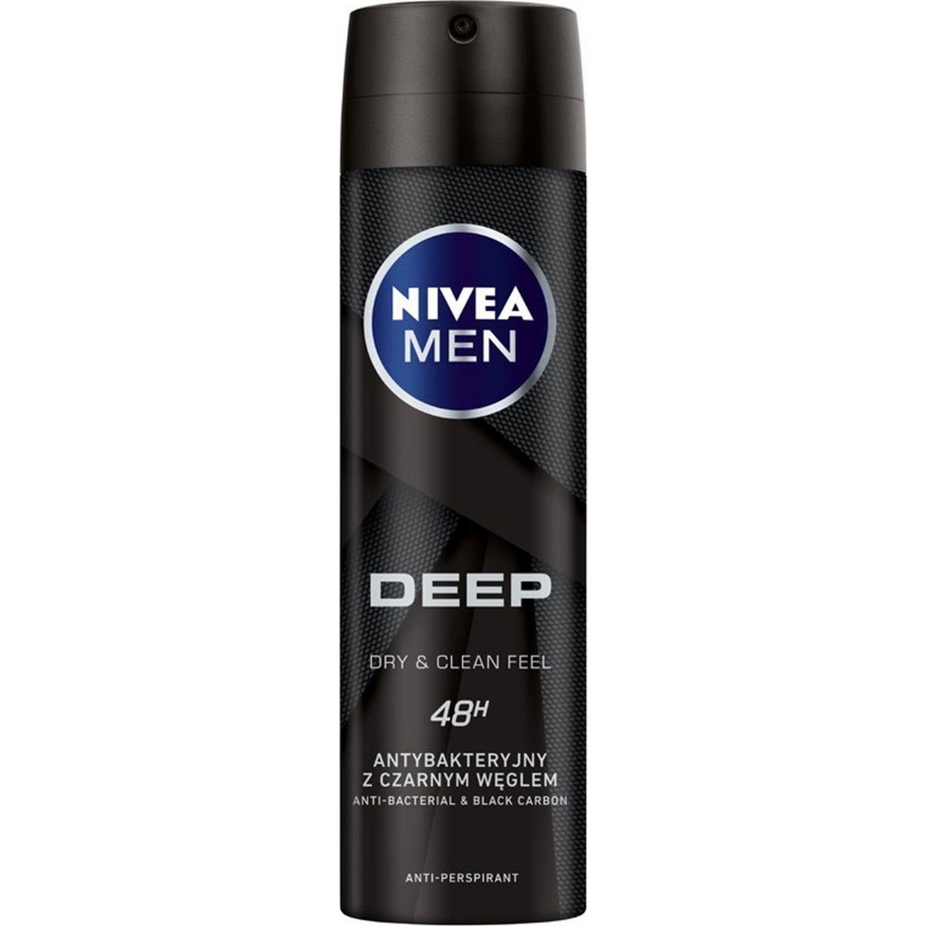 Nivea Deep Dry & Clean Feel Ανδρικό Αποσμητικό Spray 48h 150ml ...