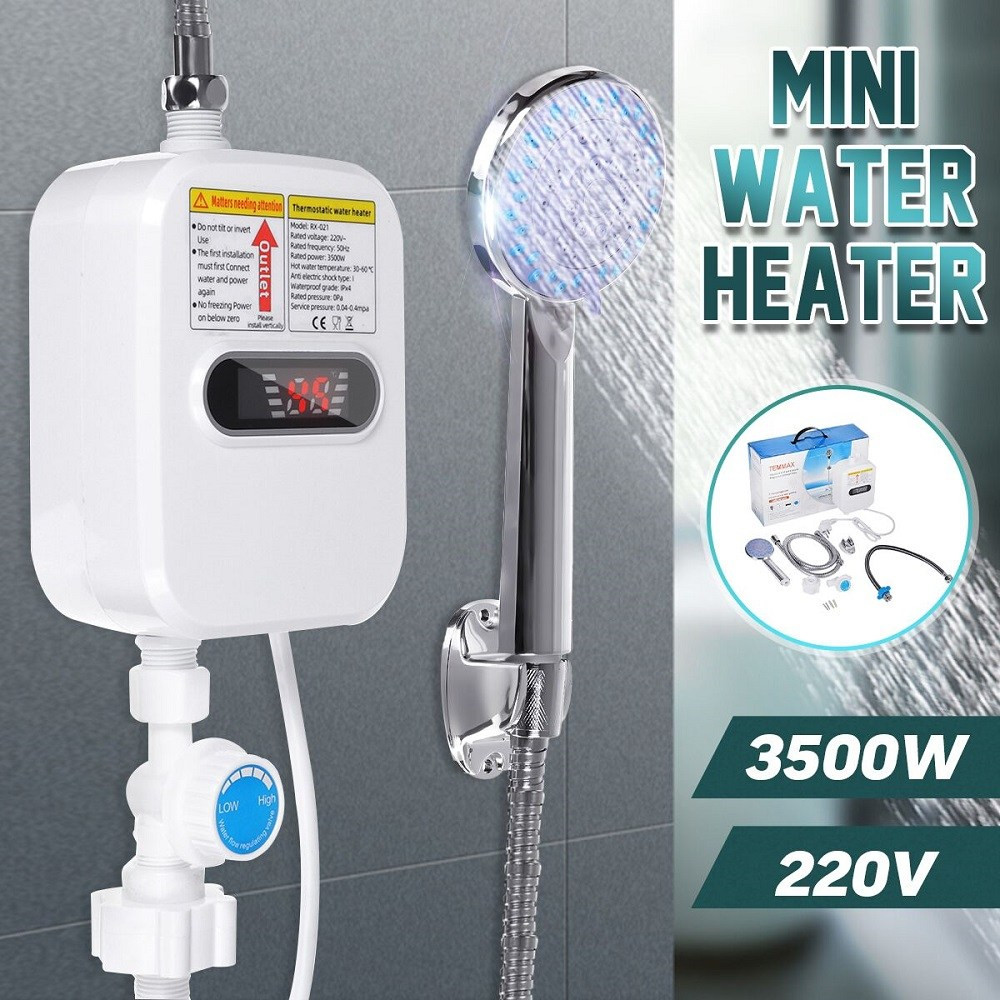 Temmax RX-021 Ταχυθερμοσίφωνας Μπάνιου Κουζίνας Μονοφασικός Τοίχου 3 ...