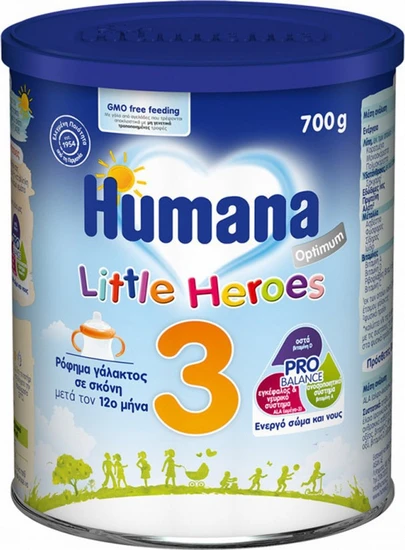 Humana Optimum Little Heroes 3 Pro Balance Βρεφικό Γάλα Σκόνη 12m ...