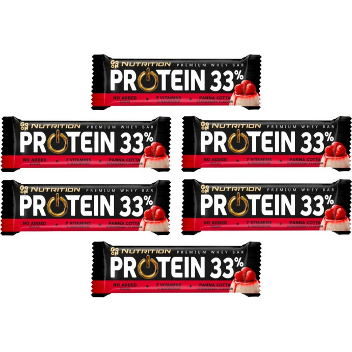 Go On Nutrition Protein 33% Panna Cotta & Strawberry 50gr 6τμχ ...