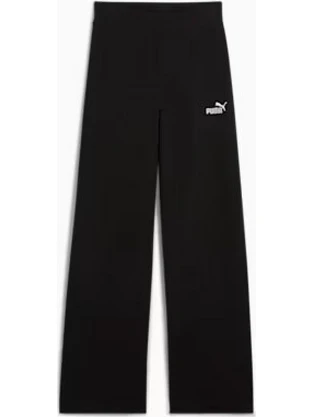 Puma Puma HER Ribbed Wide Γυναικείο Παντελόνι Φόρμας Μαύρο 589525-01 ...