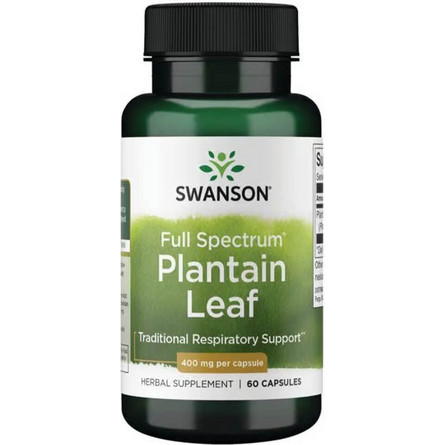 Swanson Full Spectrum Plantain Leaf 400mg 60 Κάψουλες | BestPrice.gr