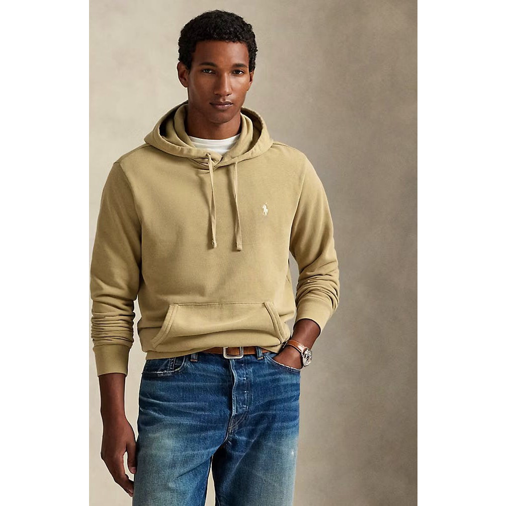 Polo Ralph Lauren Ανδρικό Φούτερ Fleece με Κουκούλα & Τσέπες Εκρού ...