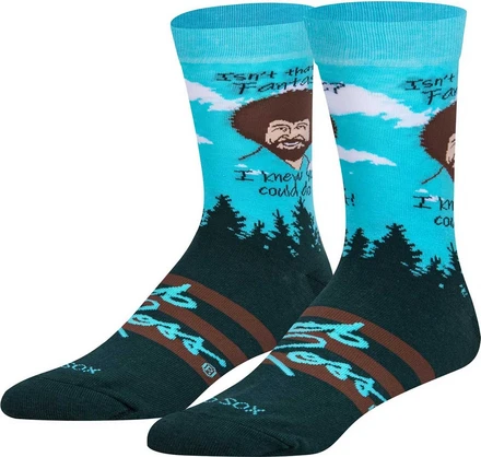 Cool Bob Ross You Can Do It Ανδρικές Κάλτσες Ψηλές με Σχέδια Πολύχρωμες ...