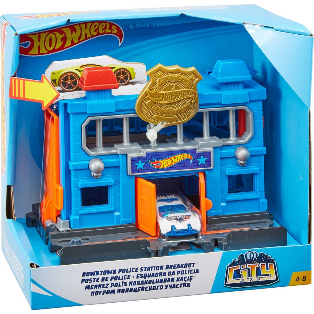 Mattel Hot Wheels City Βασικές Πίστες Downtown Police Station Breakout ...