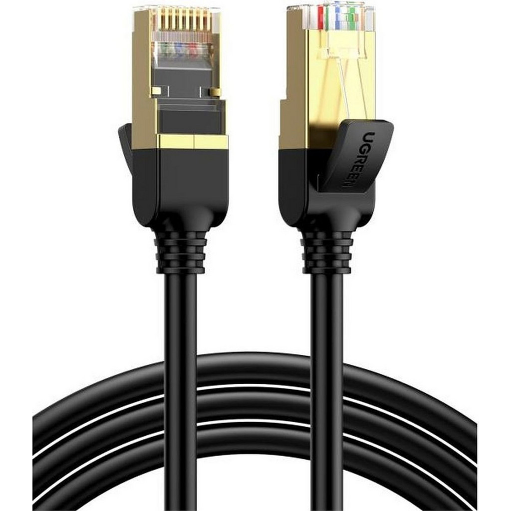 Ugreen Flat U/FTP STP Cat.7 Καλώδιο Δικτύου Ethernet 0.5m Black | BestPrice.gr