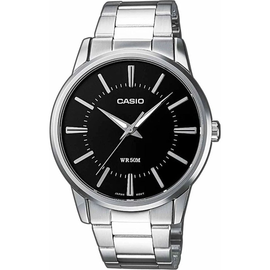 Casio Neobrite Ανδρικό Ρολόι με Ασημί Μεταλλικό Μπρασελέ MTP-1303D ...
