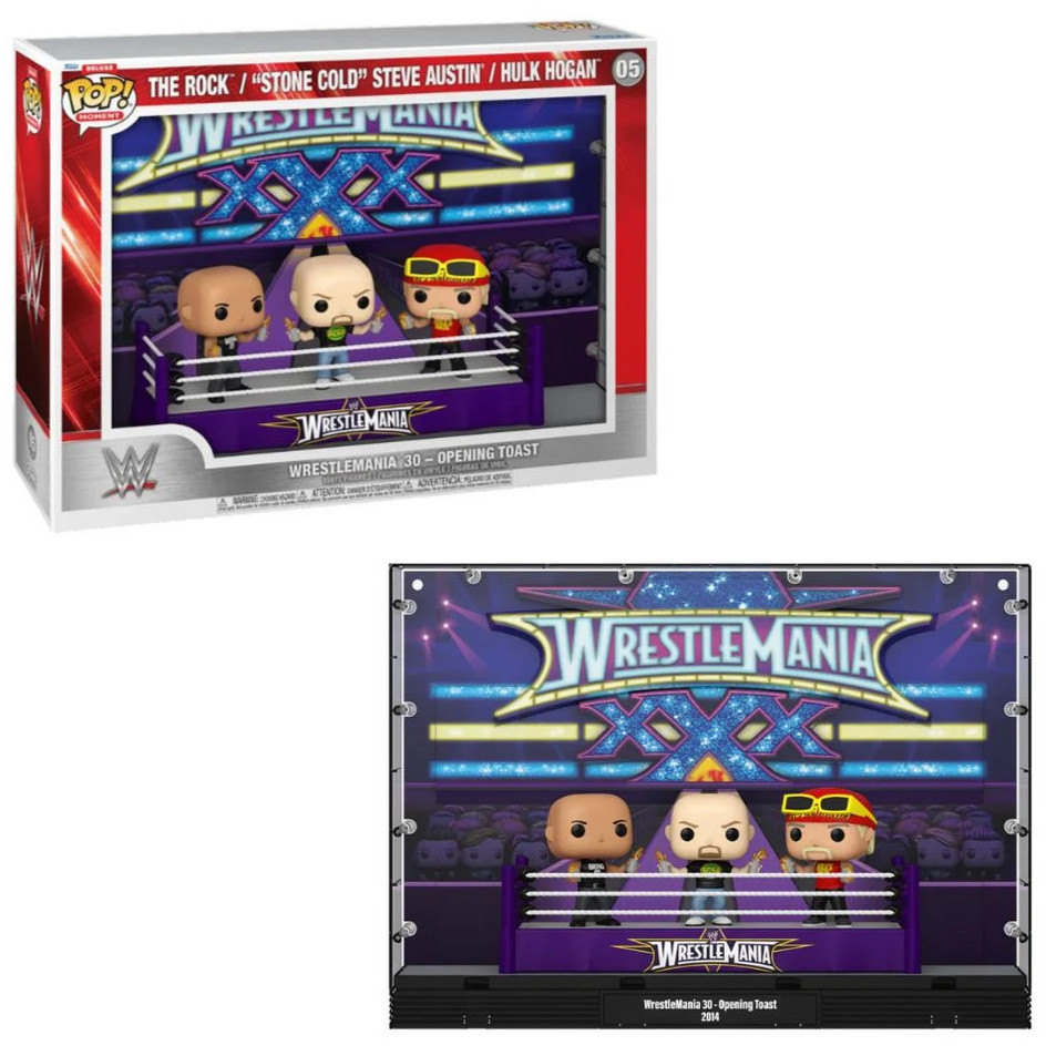Funko Pop! Moments The Rock, Stone Cold Steve Austin, Hulk Hogan 05 WWE ...