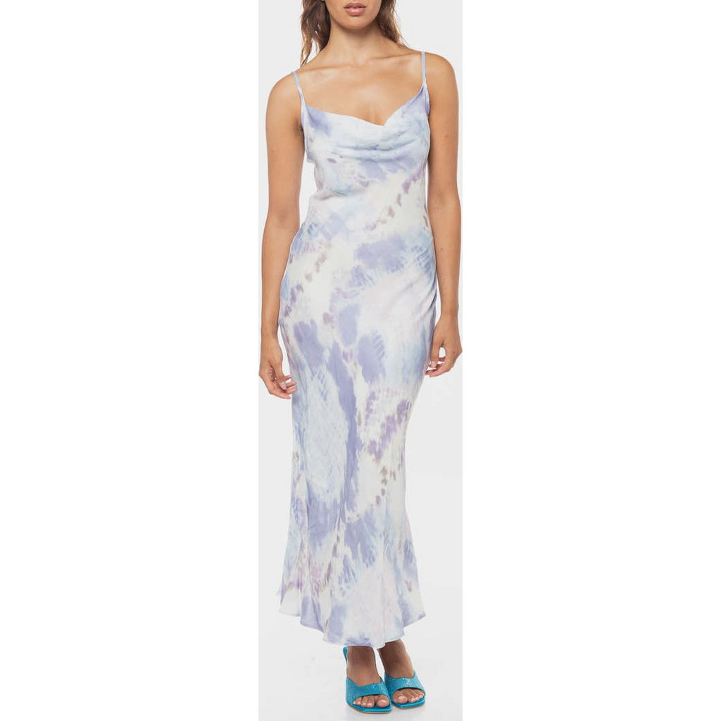 Guess Akilina Midi Καλοκαιρινό Φόρεμα για Γάμο / Βάπτιση Σατέν Λιλά ...
