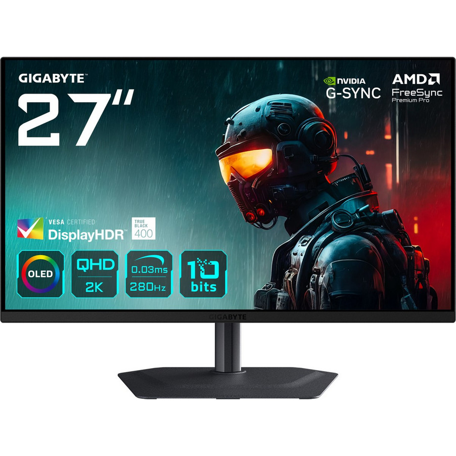 Gigabyte MO27Q2A QD-OLED HDR Gaming Monitor 27" 2560x1440 QHD 280Hz 0 ...