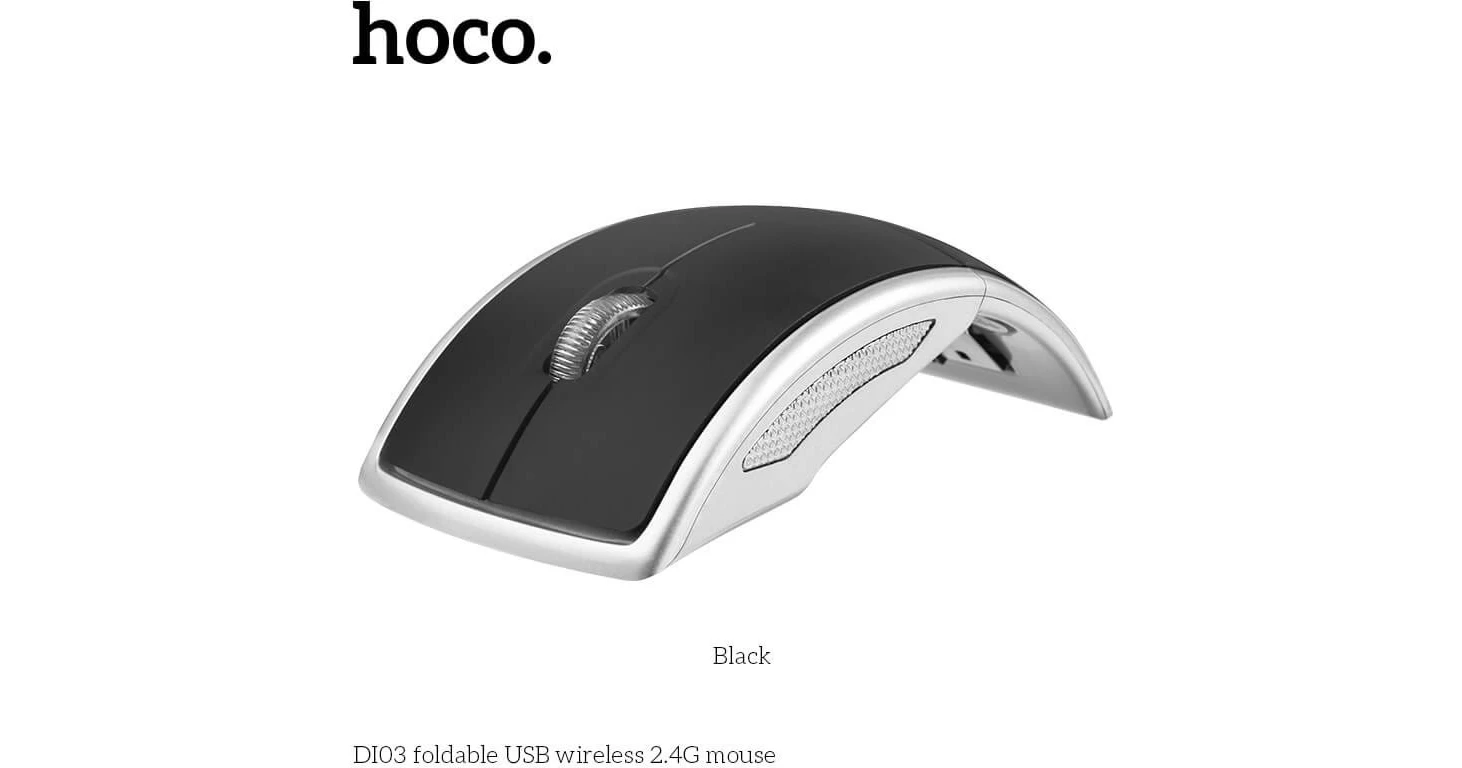 Hoco D103 Ασύρματο Mini Ποντίκι Black Silver | BestPrice.gr