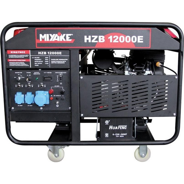 Miyake HZB 12000 E3 220V Γεννήτρια Βενζίνης Τετράχρονη Μονοφασική με ...