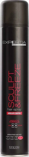 Farcom Expertia Sculpt & Freeze Λακ Μαλλιών Πολύ Δυνατό Κράτημα 500ml ...