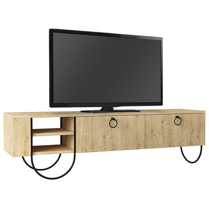 Megapap Έπιπλο Τηλεόρασης Ξύλινο Μπεζ Μ151xΠ35xΥ43cm Norfolk GP037-0035 ...