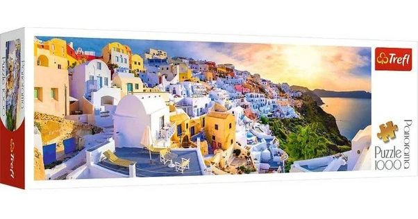 Puzzle Trefl Panorama Sunset in Santorini, Greece 1000 Κομμάτια ...