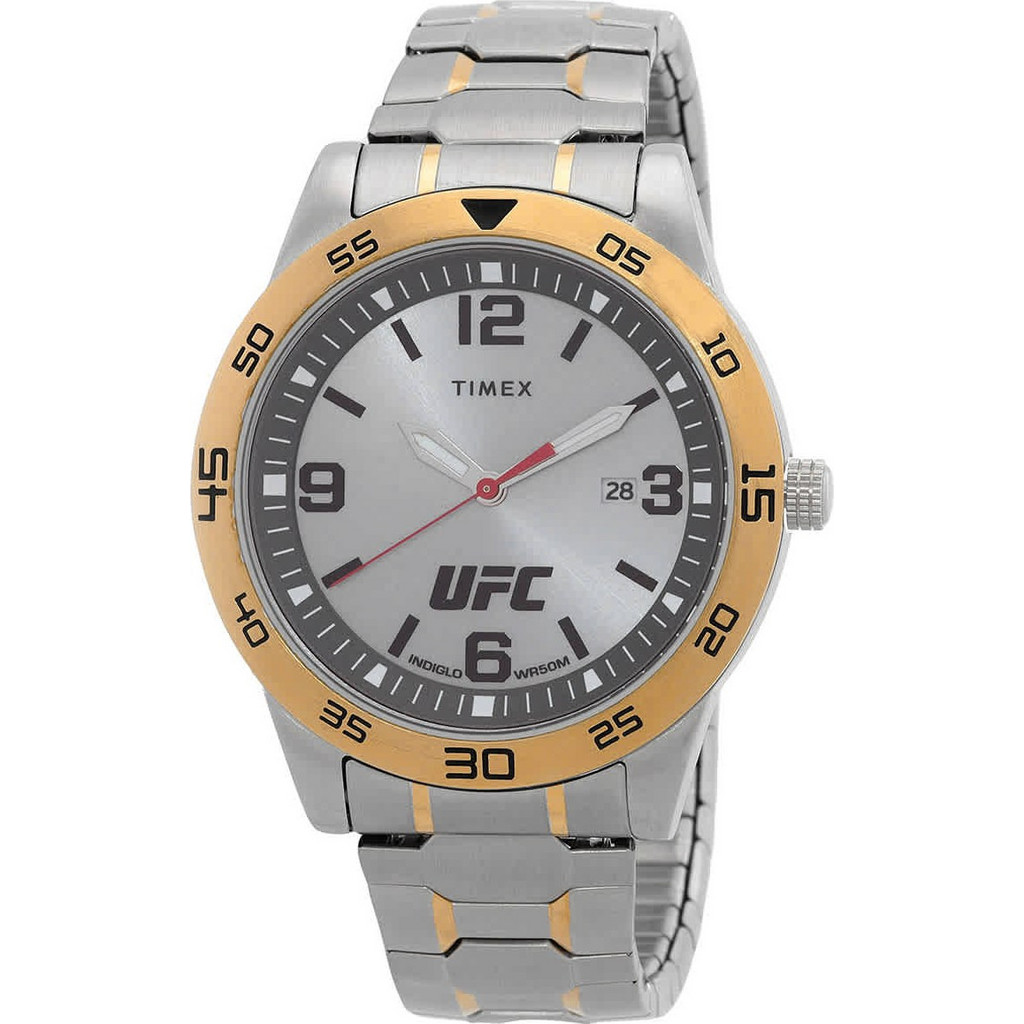 Timex UFC Street Ανδρικό Ρολόι με Ασημί Μεταλλικό Μπρασελέ TW2V56500JT ...