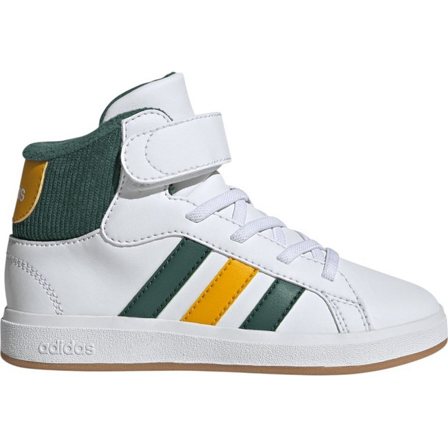 Adidas Grand Court Mid Παιδικά Sneakers Μποτάκια Λευκά Πράσινα ...