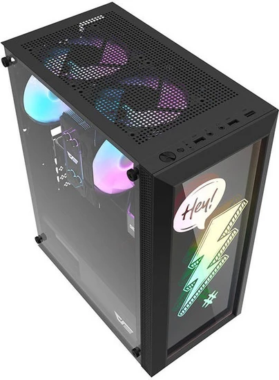 Darkflash DK180 Graffiti Black Gaming Midi Tower Κουτί Υπολογιστή με ...