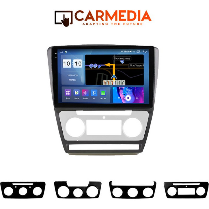 Carmedia CM410-12 Pro A/C-Clima Skoda Octavia 5 Black 2005-2012 ...