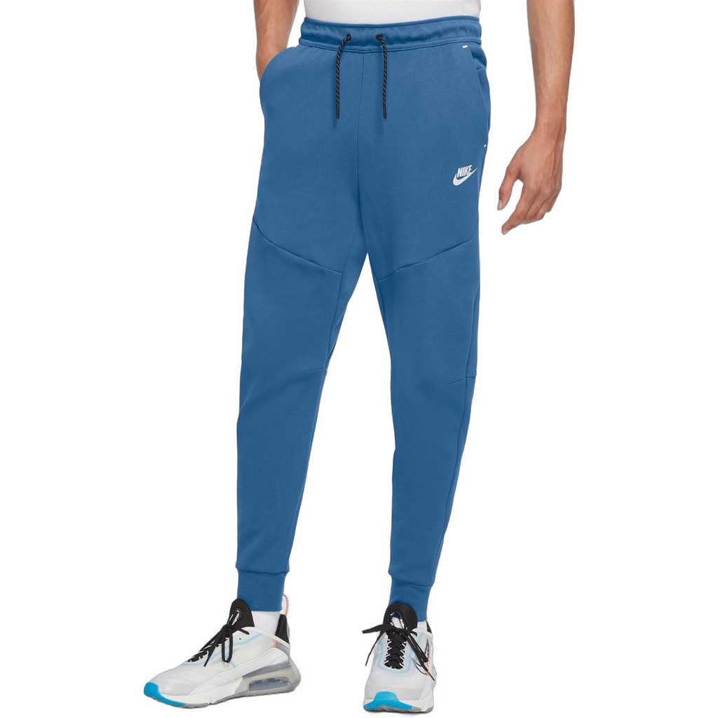 Nike Sportswear Ανδρικό Παντελόνι Φόρμας Fleece με Λάστιχο Royal Blue ...
