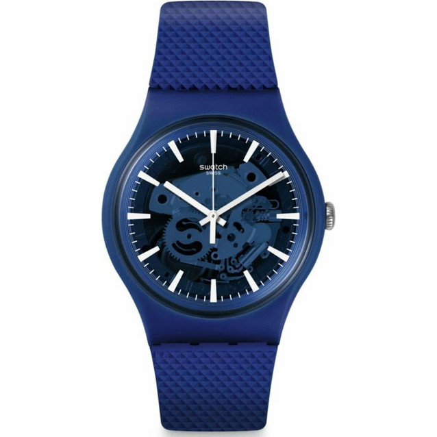 Swatch Ανδρικό Ρολόι με Μπλε Καουτσούκ Λουράκι SVIN103-5300 | BestPrice.gr