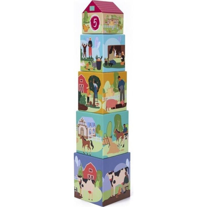 EliNeli Farm Montessori Στοιβαζόμενος Πύργος Φάρμα 12+ Μηνών | BestPrice.gr