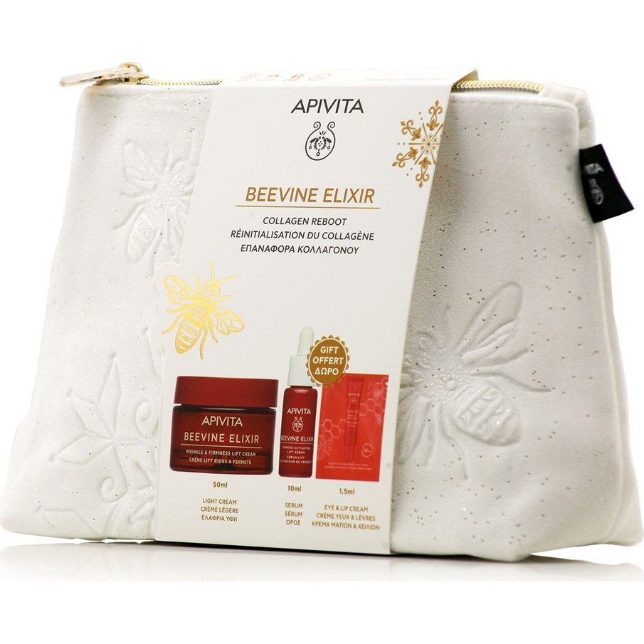 Apivita Beevine Elixir Light Cream 50ml + Firming Lift Serum 10ml + Eye ...